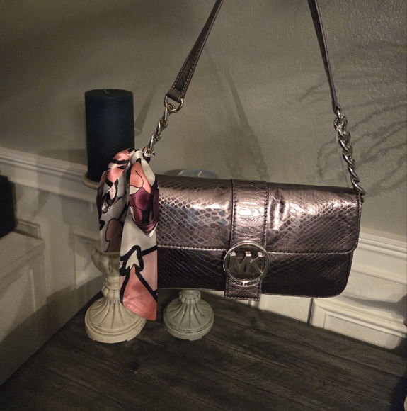 Bags | Metallic Designer Shoulder Bag | Poshmark